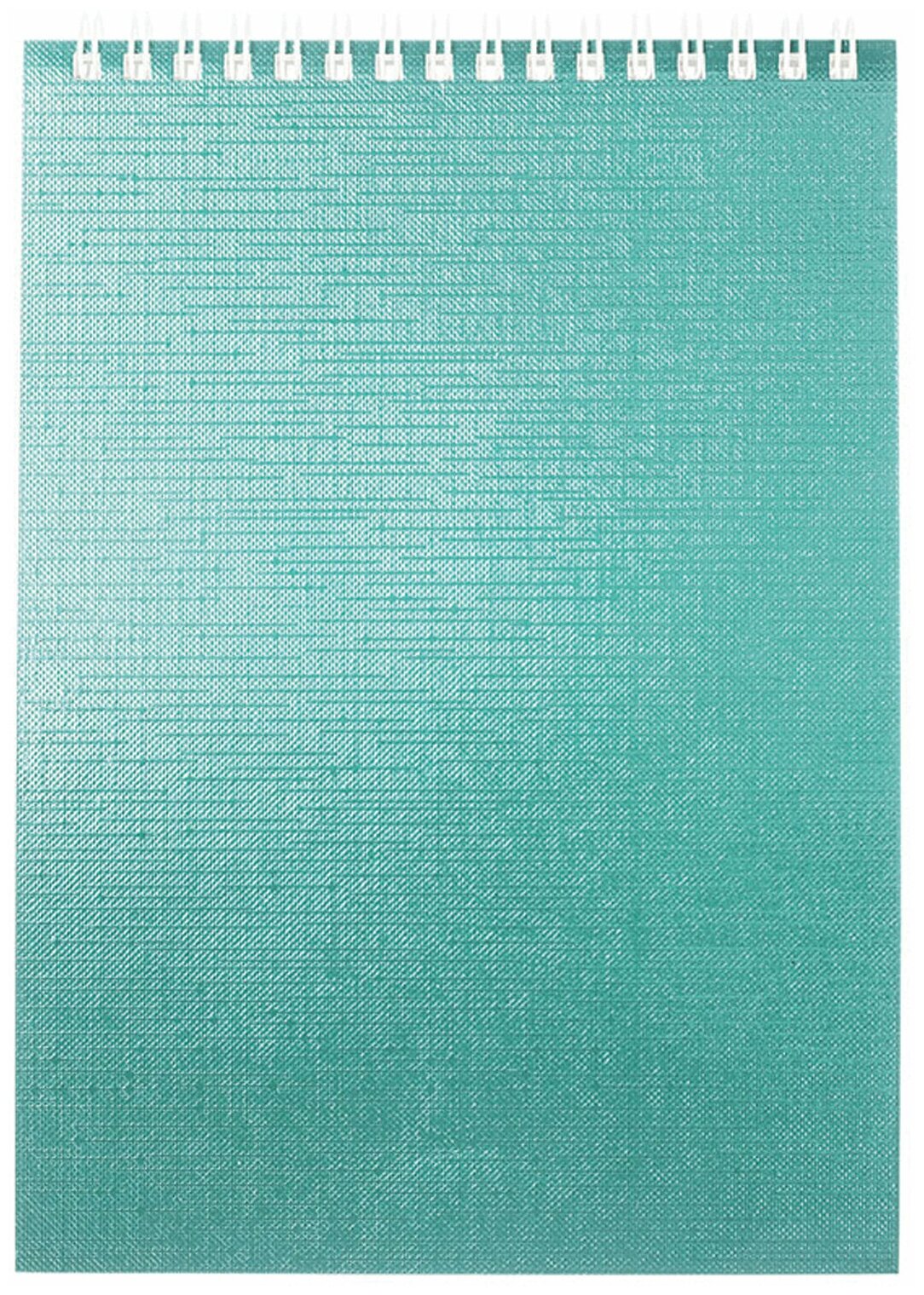Блокнот А5 (146х205 мм) 80 л, гребень, бумвинил, клетка, HATBER, METALLIC Мята, 80Б5бвВ1гр 113091