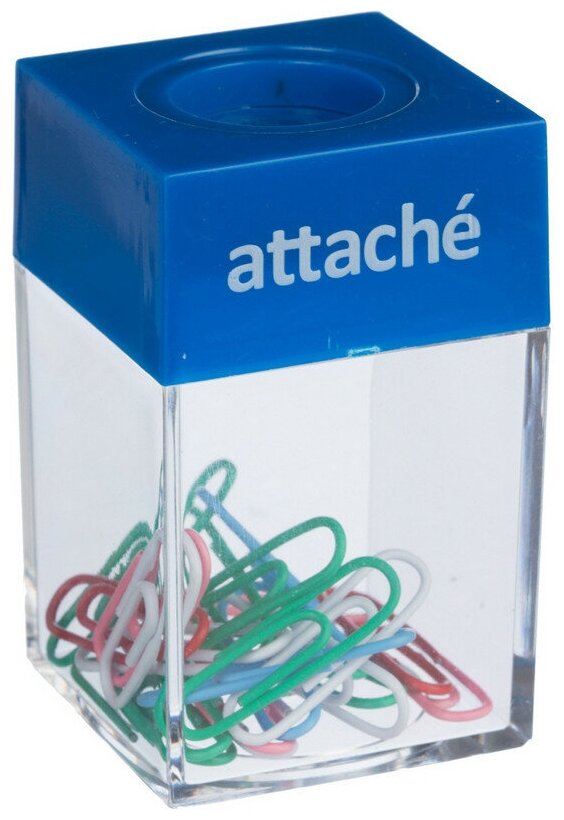 Скрепочница Attache магнитная пластиковая со скрепками 612599