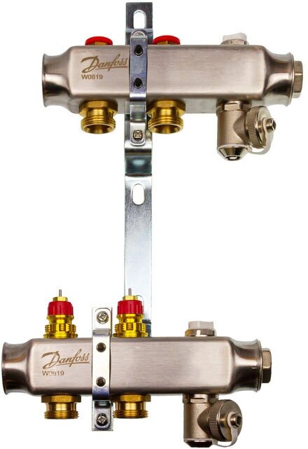 Комплект коллекторов Danfoss SSM-2 для 2 контуров