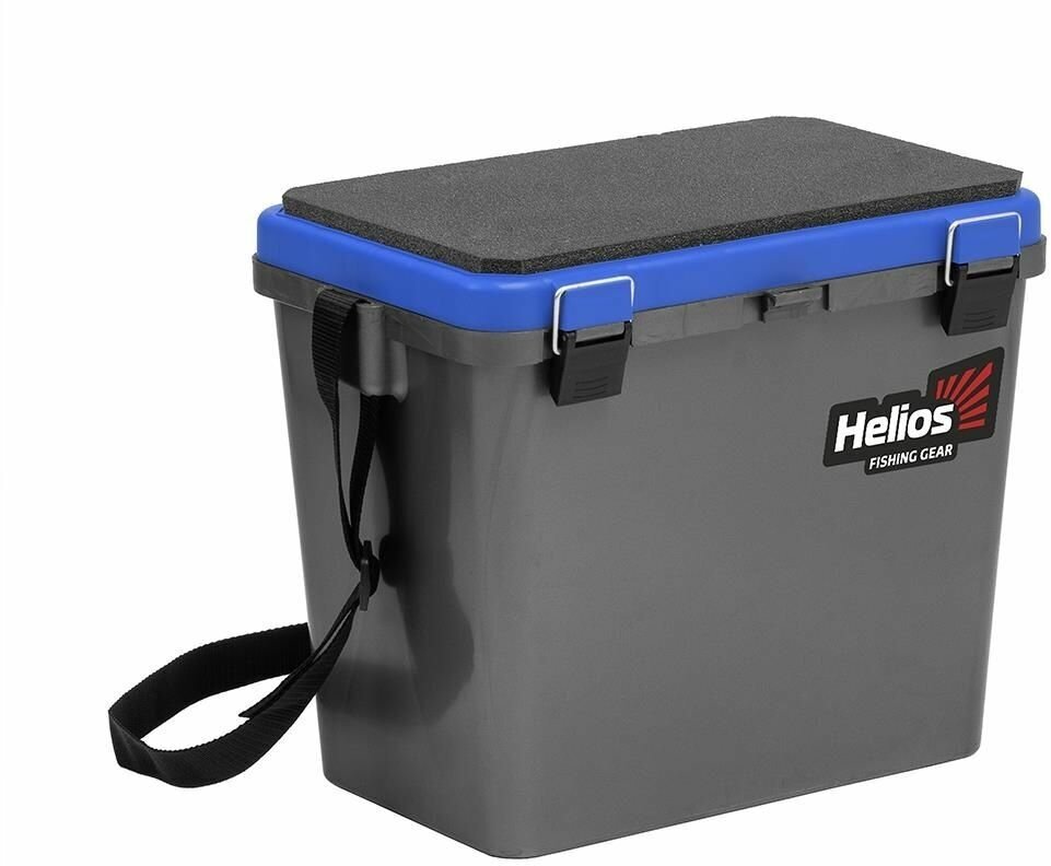Ящик рыболовный зимний односекционный серый/синий Helios (HS-IB-19GB-1)