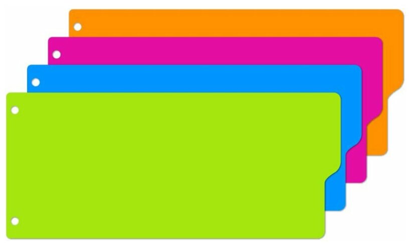 Attache Selection Разделитель листов полоски, пластик, 12 листов