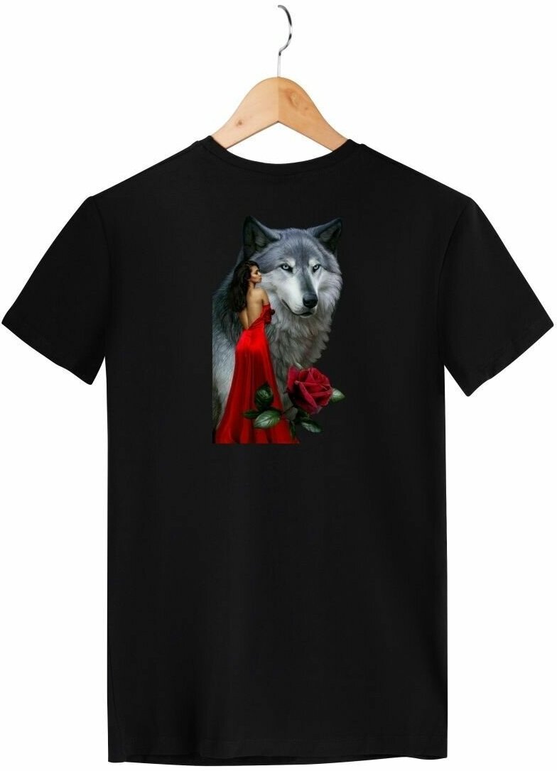 Футболка Волк Девушка В Красном