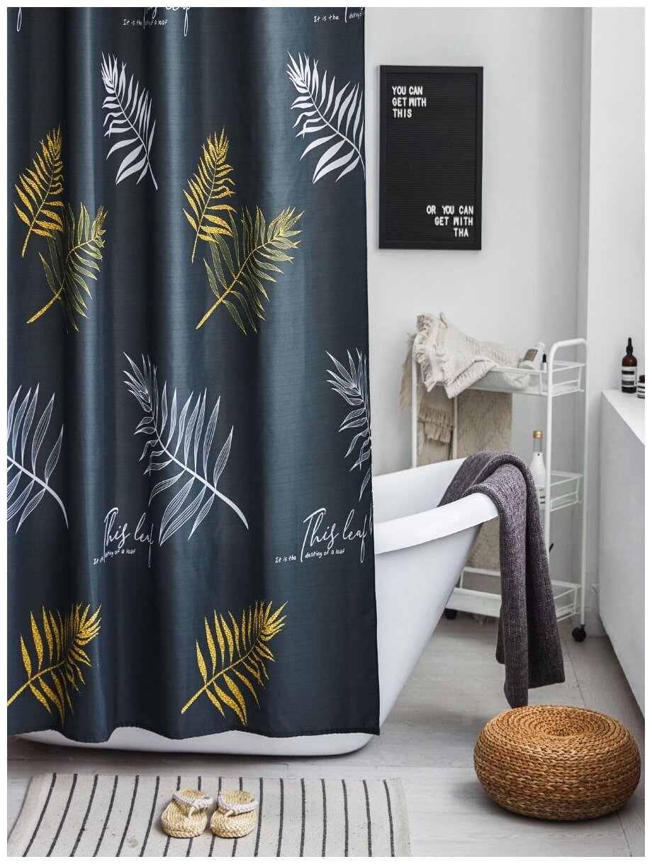 Штора для ванной тканевая 180х180 см Potato P8827