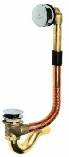 Обвязка слив-перелив для ванны KAISER автомат, латунь цвет хром 8004