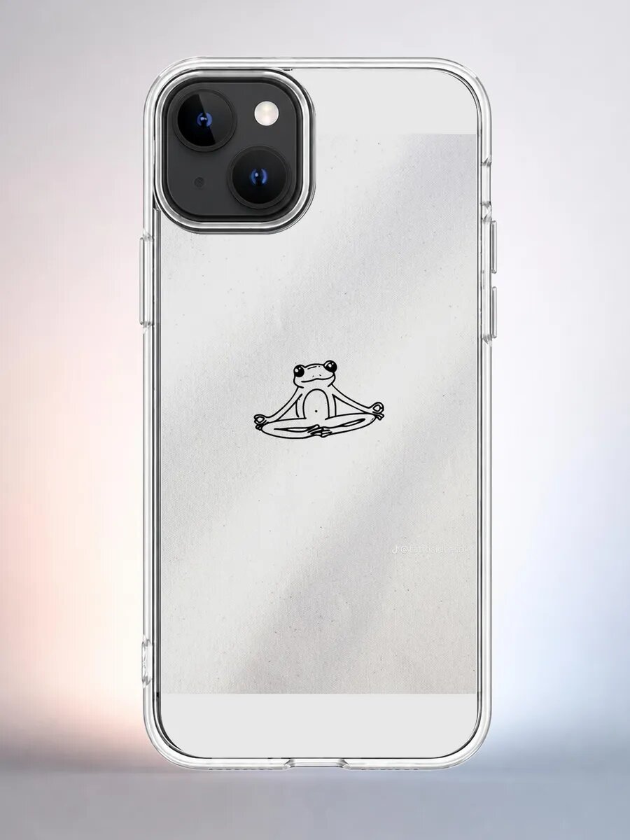 Чехол iPhone 13 лягушка минимал мини силиконовый