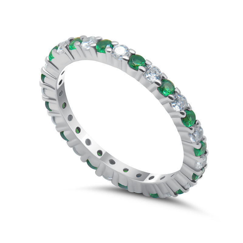 Кольцо, серебро, 925 проба, фианит