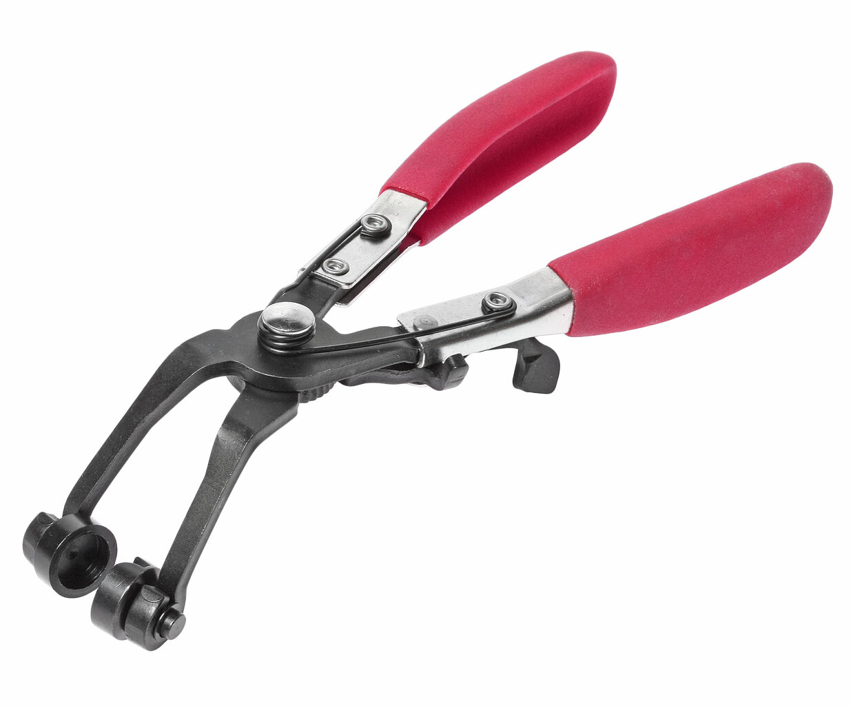 Съемник хомутов с фиксатором (клещи изогнутые) JTC-1028A