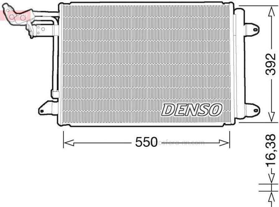 DENSO DCN32032 Радиатор кондиционера Audi, VW, Skoda, Seat 03-