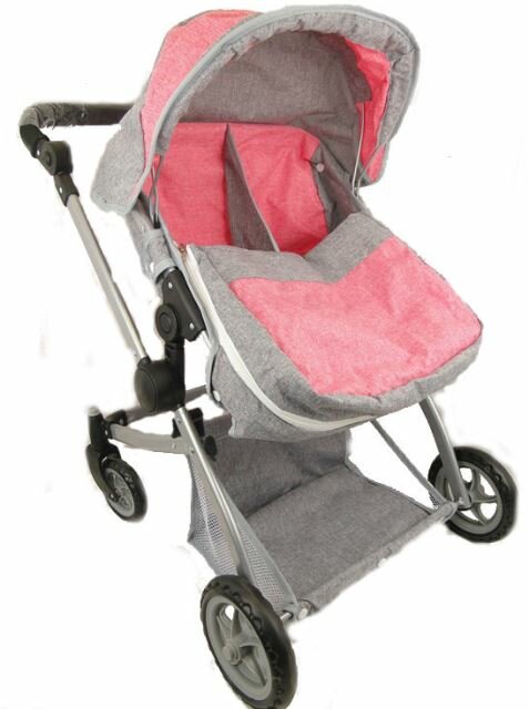 Коляска-трансформер Melobo для 2-х кукол, в коробке, цвет розовый 9651A/цвет №1