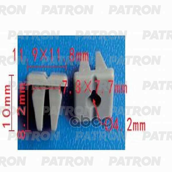 Фиксатор пластиковый Hyundai, Kia применяемость: кронштейн бампера, вставка под саморез PATRON арт. P37-1355