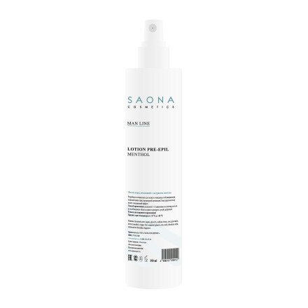 Лосьон очищающий с ментолом Saona Cosmetics Man Line, 350 мл