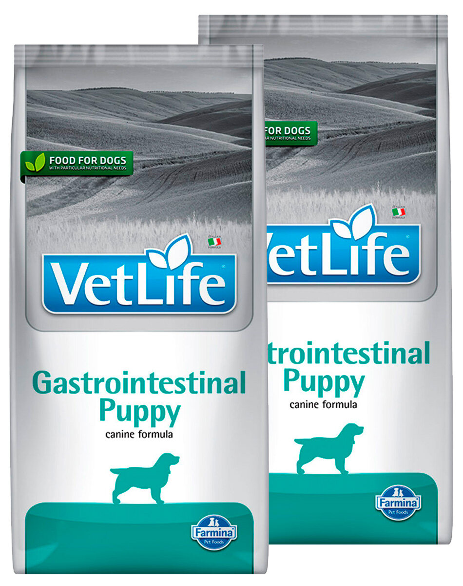 FARMINA VET LIFE CANIN GASTROINTESTINAL PUPPY для щенков при заболеваниях желудочно-кишечного тракта (2 + 2 кг)