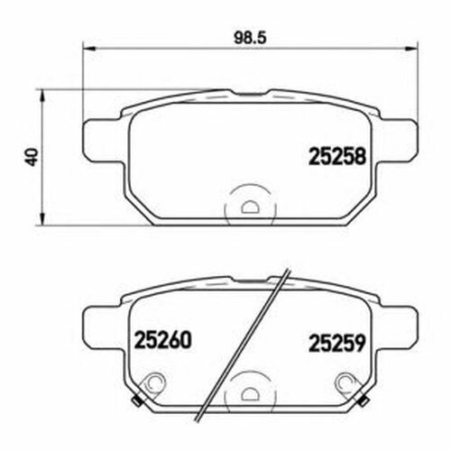 Комплект задних тормозных колодок Brembo p79029