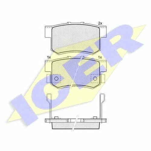 Комплект тормозных колодок Icer 181187