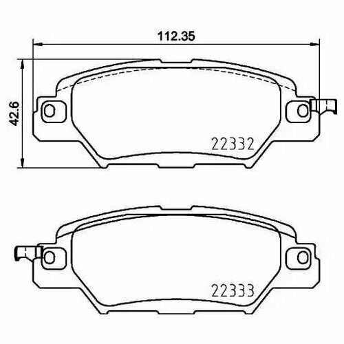 Комплект задних тормозных колодок Textar 2233201 для Mazda CX-5, CX-8