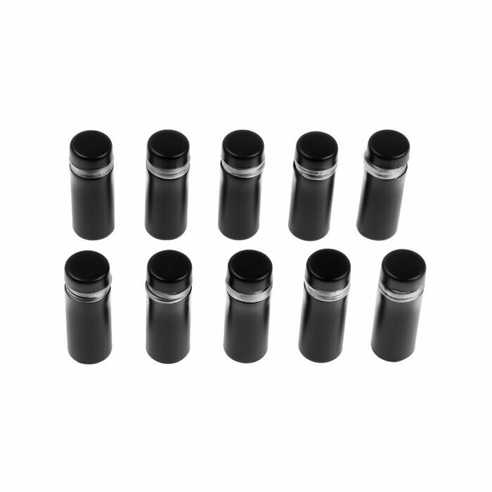 Дистанционный держатель для табличек, 12х30 мм, цвет черный, набор 10 шт, 9558828