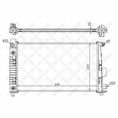 Основной радиатор (двигателя) Stellox 1025932SX для Mercedes A-CLASS W168, Vaneo 414