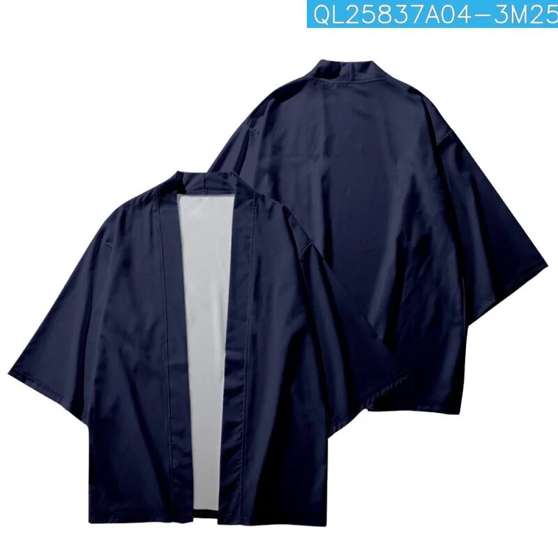 Хаори темно-синий, 5XL, QL25837A04-tops