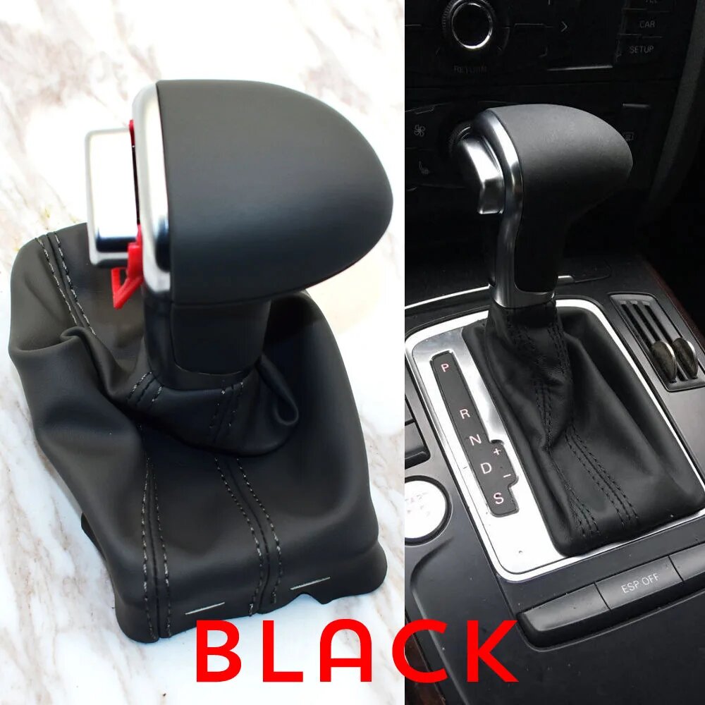 Кожаная ручка КПП Black для Audi A3 A4 A5 A6 A7 Q5