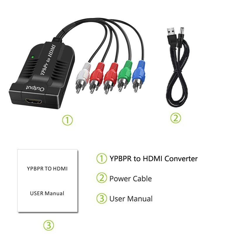 HDMI Конвертер 5RCA RGB YPbPr