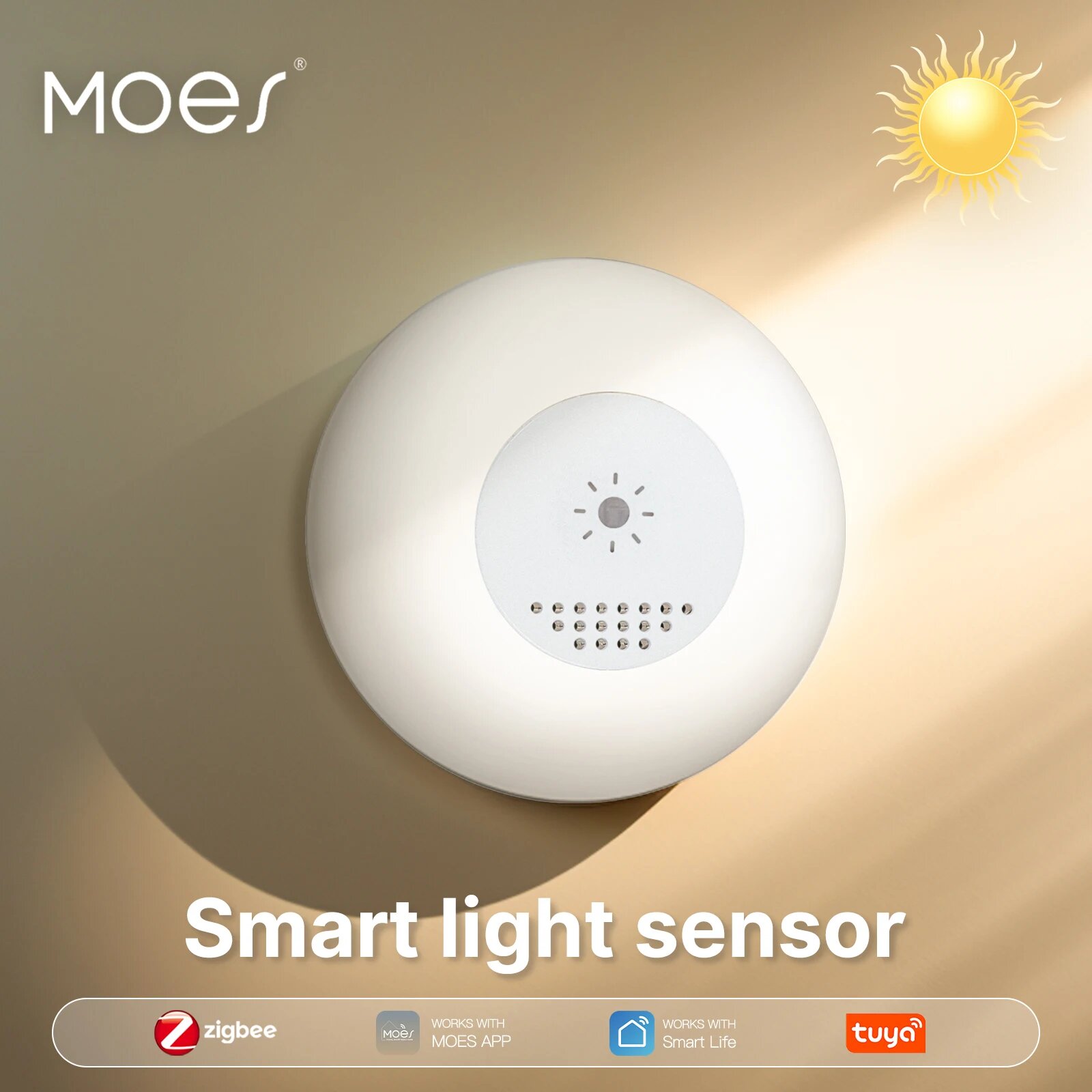 MOES Tuya Zigbee Датчик освещенности — фото 1
