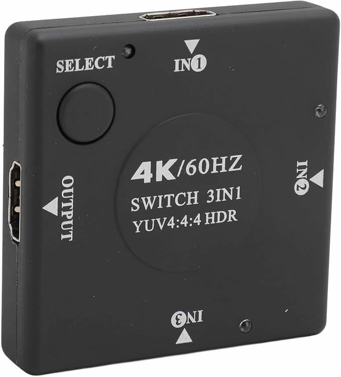Коммутатор-switch HDMI 3-1 свитч для 3 источников на 1 монитор 4к 60hz 4:4:4 HDR