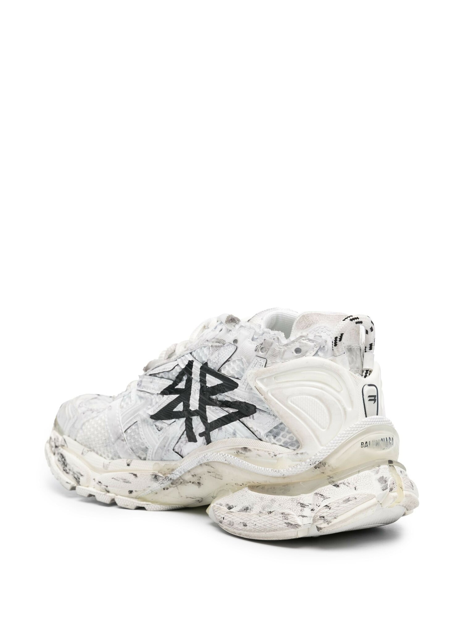 Кроссовки BALENCIAGA Runner Graffiti, размер 35, white — фото 1