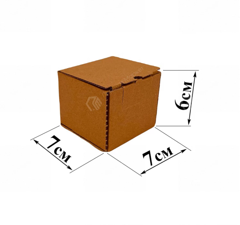 Самосборные картонные коробки "Переезд Маркет" №83, 7х7х6см, 100 штук в комплекте