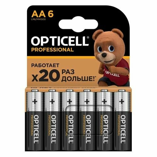 AA Батарейка OPTICELL Professional LR6, 6 шт.