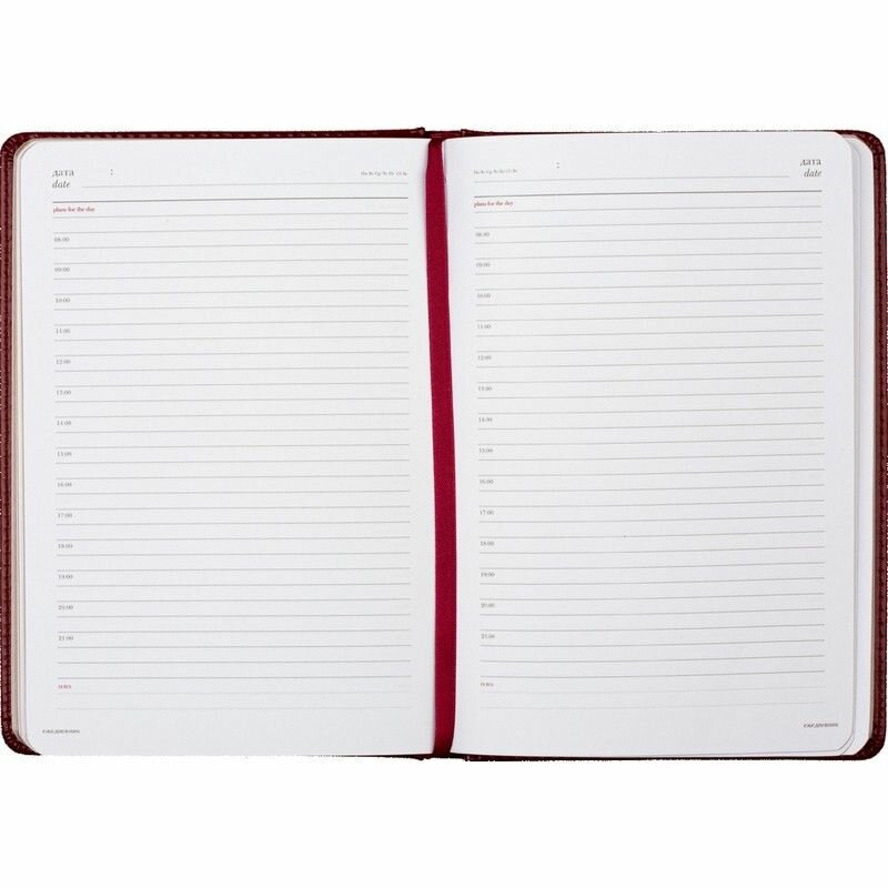 Ежедневник недатированный, бордо, А5, 145х205мм, 136л, ATTACHE Sidney NEBRASKA