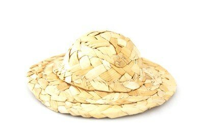 Совушка 24745 Шляпа W-080 соломенная для кукол, 8 см, 1шт