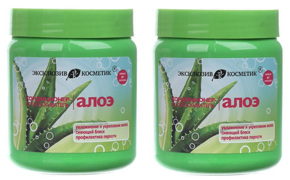 Кондиционер для жирных волос Эксклюзивкосметик-М, с алоэ, 500 мл, 2 шт.