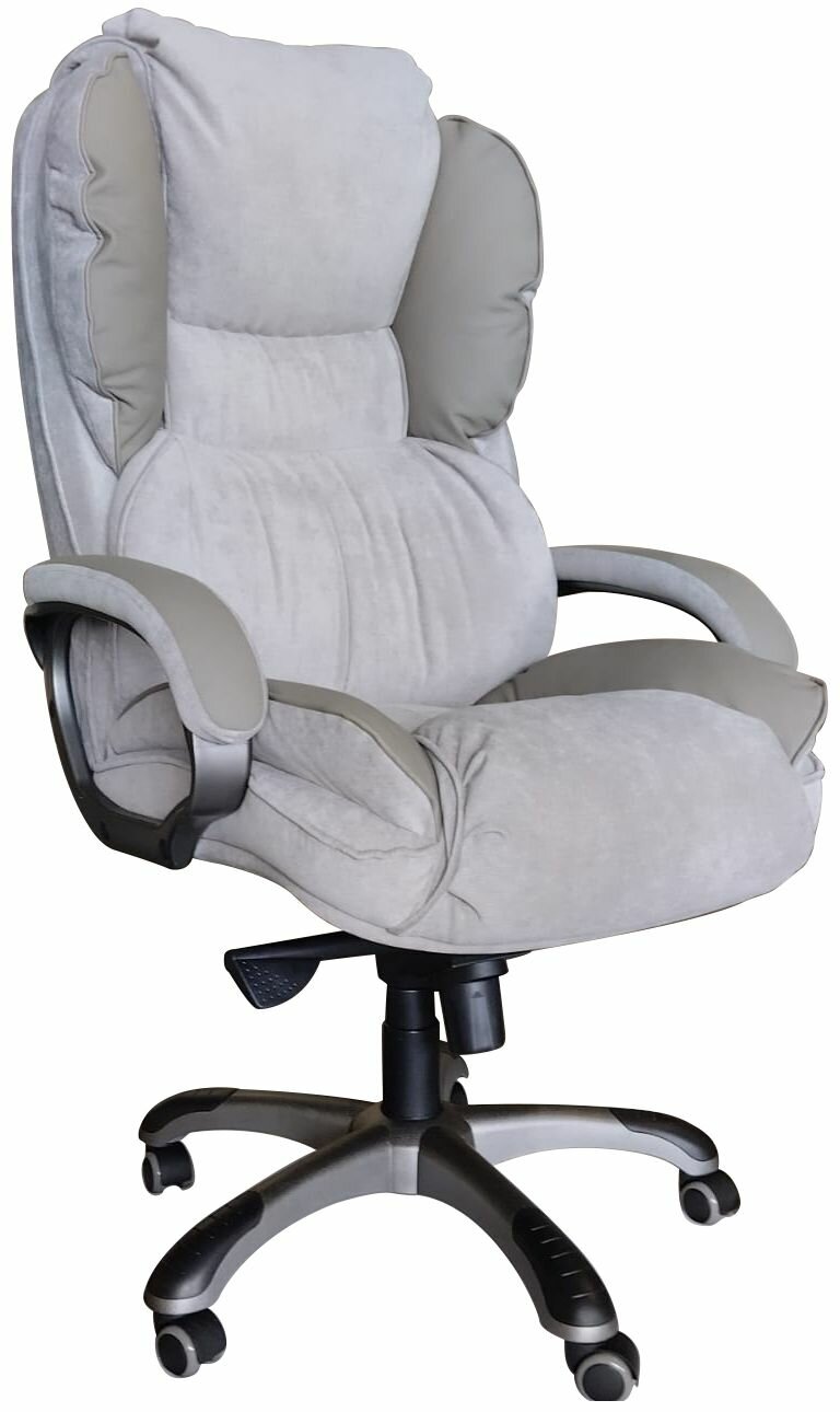 Сеньор Silver ткань Velvet Lux 45/натуральная кожа Мадрас 1021