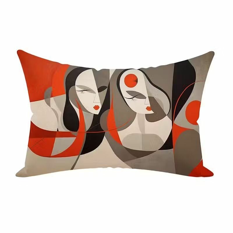 Чехол для подушки Маски Пикассо 30х50 велюр