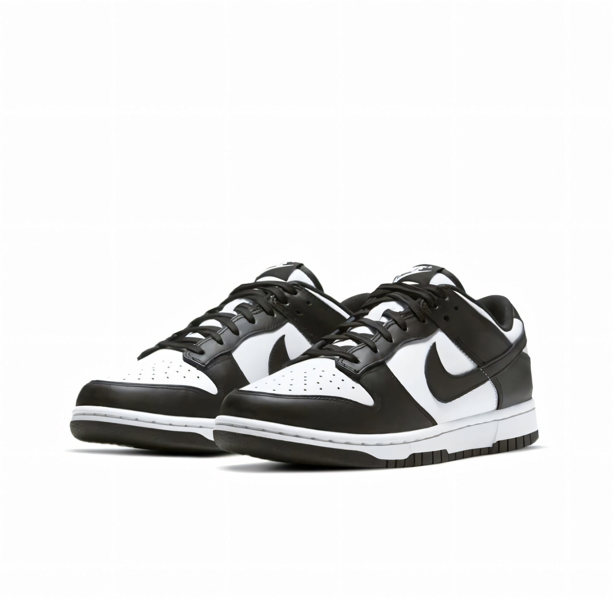 Кроссовки NIKE Dunk Low, полнота D, размер 38 EU, черный/ белый — фото 1