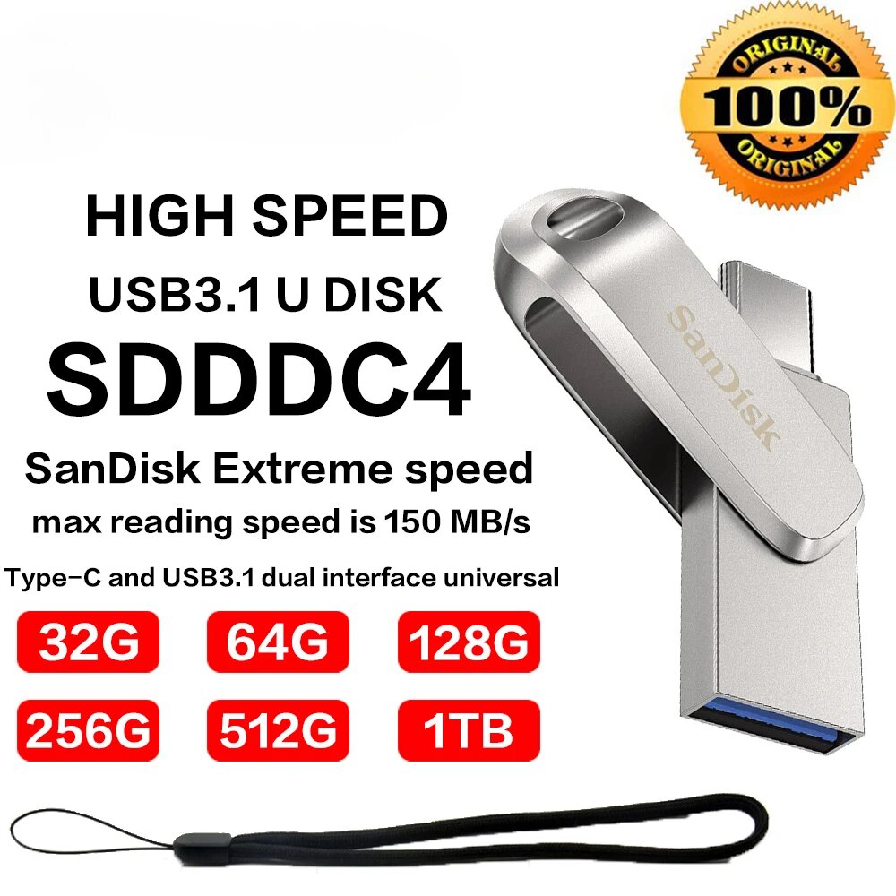 SanDisk SDDDC4 1ТБ USB 3.2 флешка