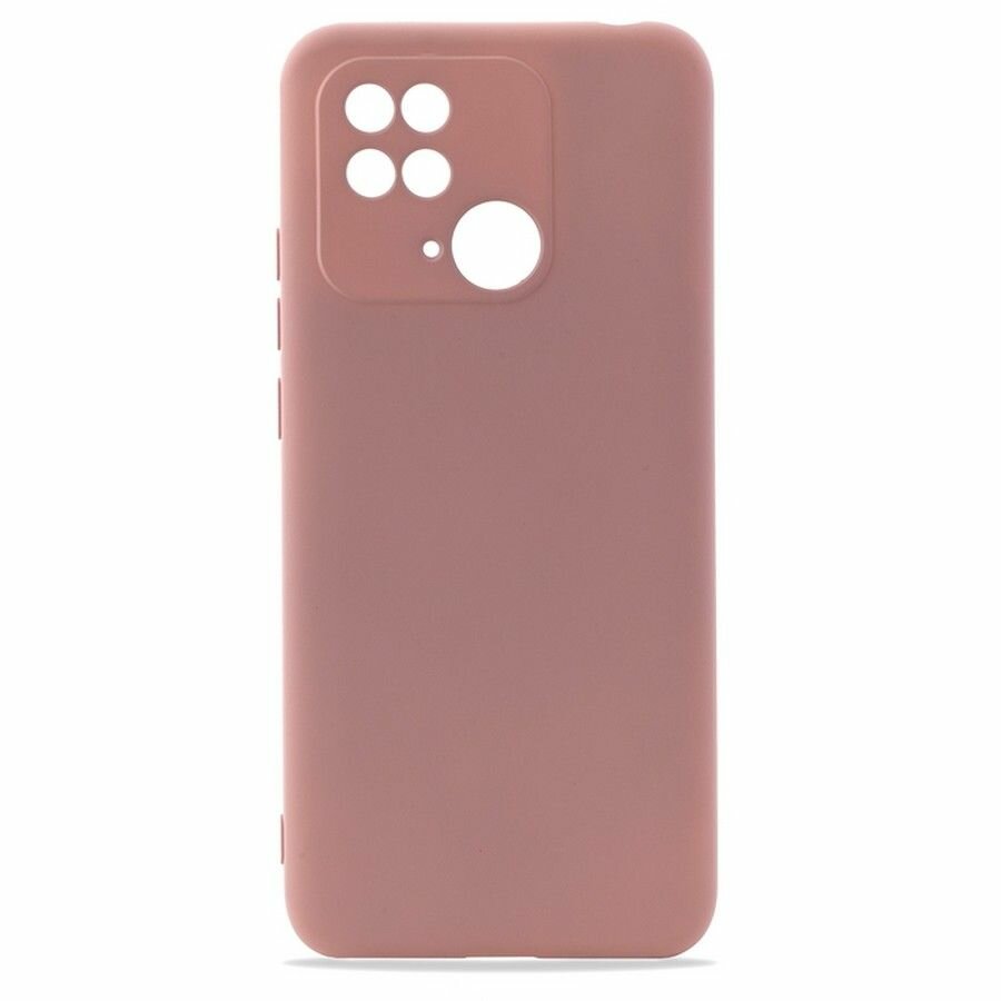 Силиконовая накладка Silky soft-touch для Xiaomi Redmi 10C бежевый