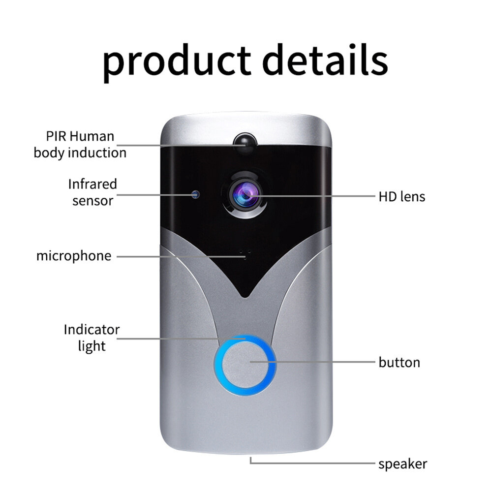 Беспроводная камера 1080P, Wi-Fi, ночное видение, Alexa