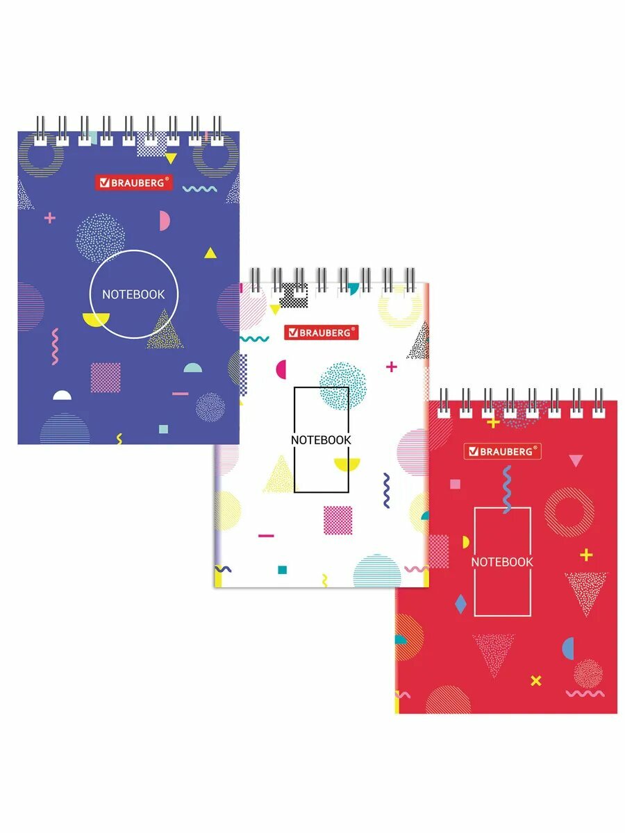 Блокнот А7 40 листов клетка на гребне 12 шт.