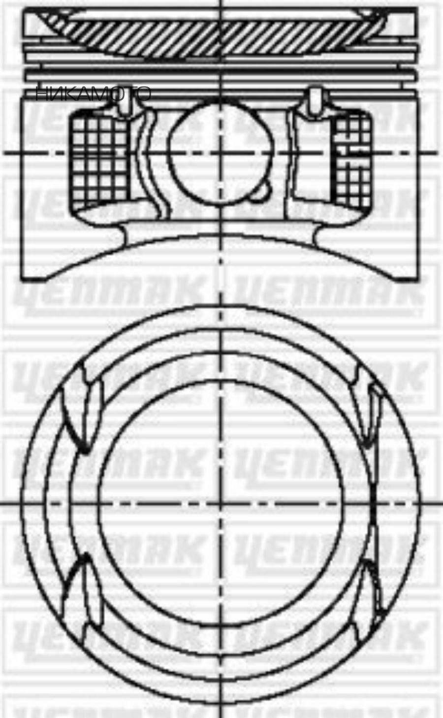 YENMAK 31-04178-050 83,20 mm. Поршень с пальцем, с кольцам