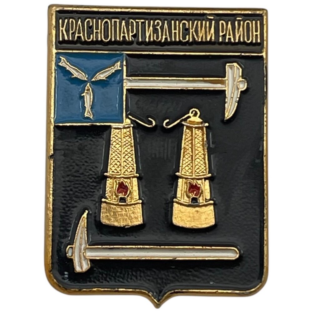 Знак "Краснопартизанский район. Гербы Саратовской области" Россия 2001-2010 гг. (Родник)