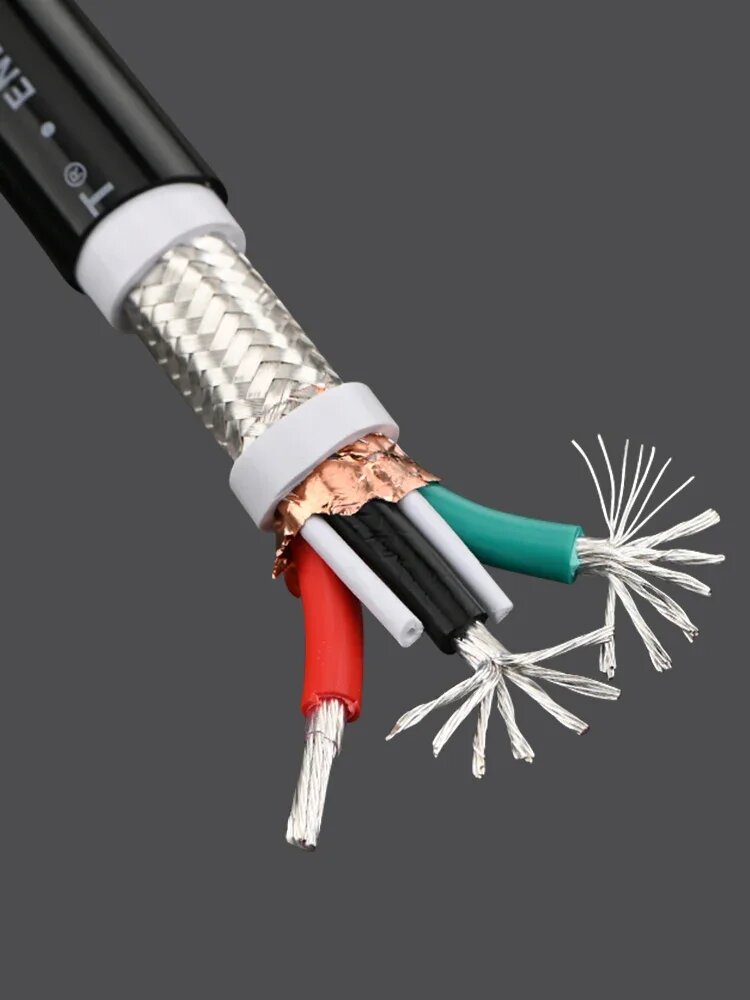 Аудио кабель питания HiFi 3 X 11AWG Core 5N посеребренный 1 м
