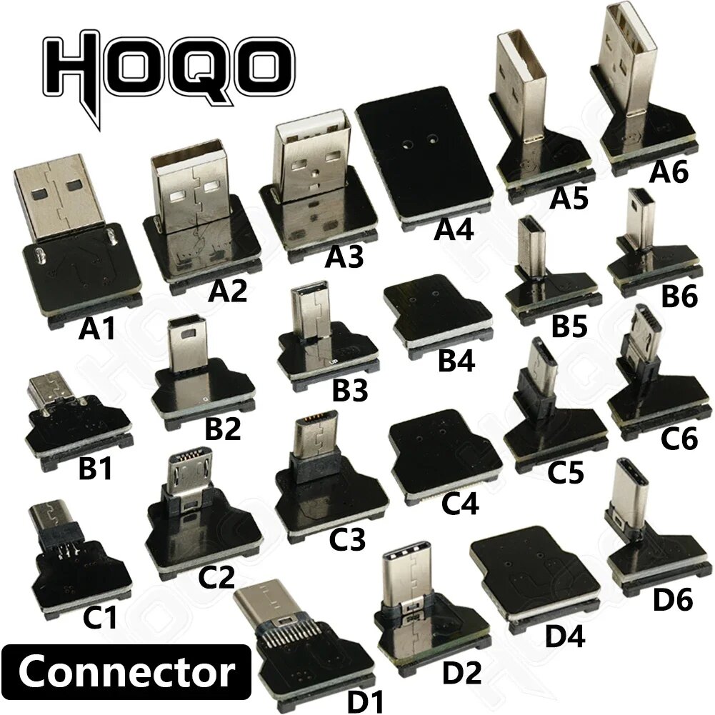 HOQO Удлинитель USB Type-C 90° A1, Cable length: A1