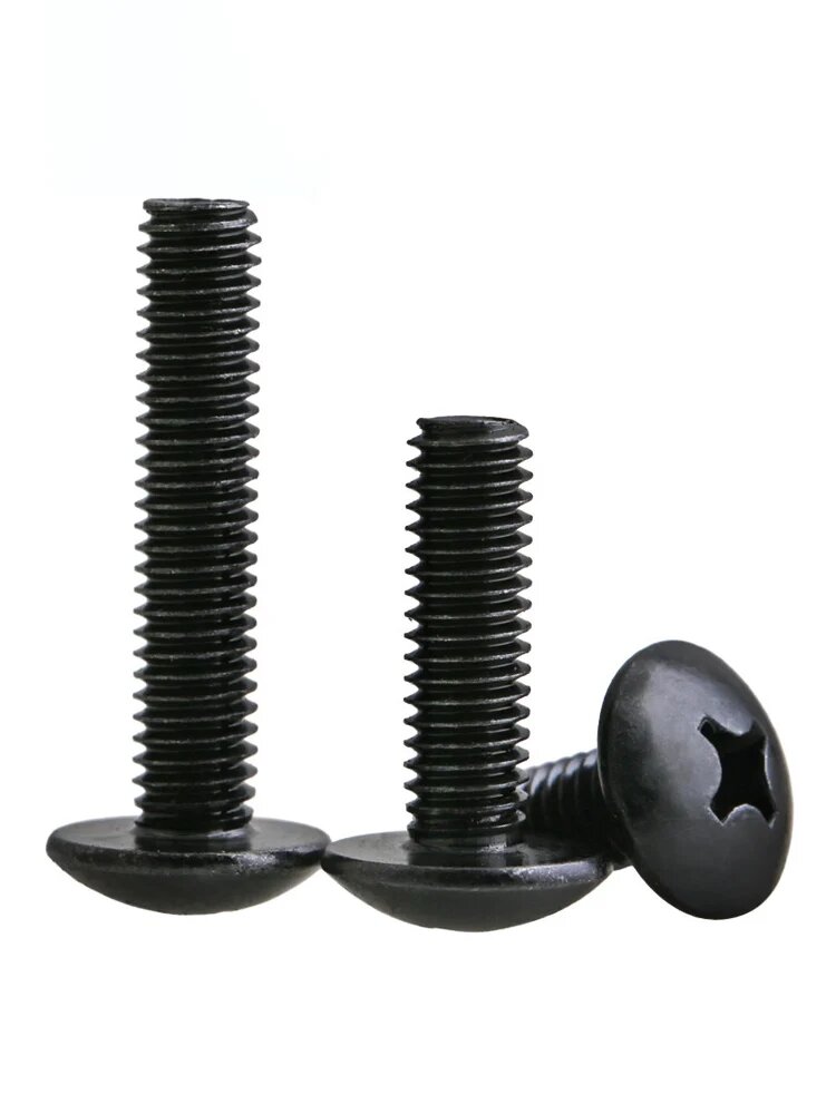 Крестообразные болты из углеродистой стали M2-M6 M4(20Pcs), Black Zinc, 10mm