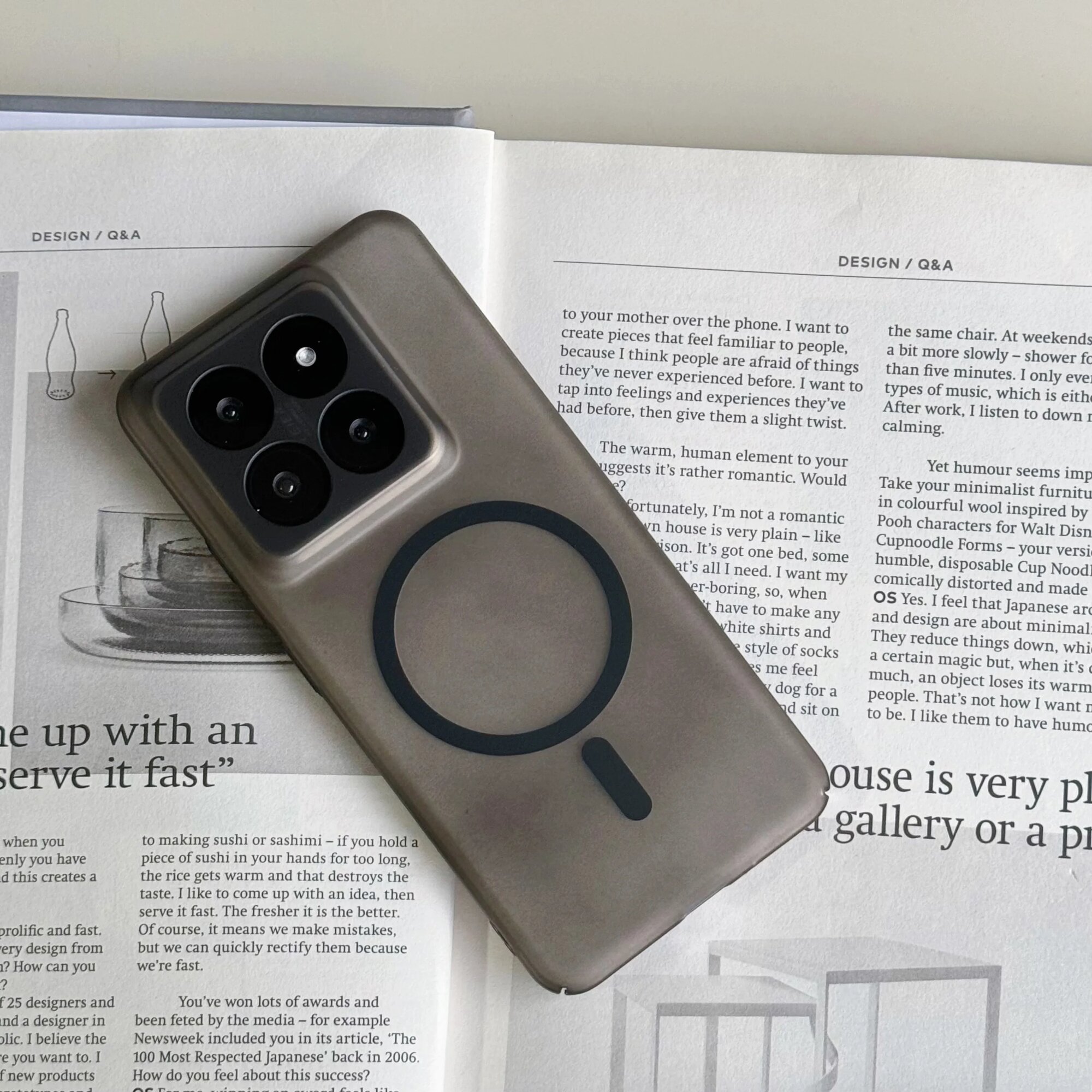 Серый матовый чехол Magsafe для Xiaomi 14