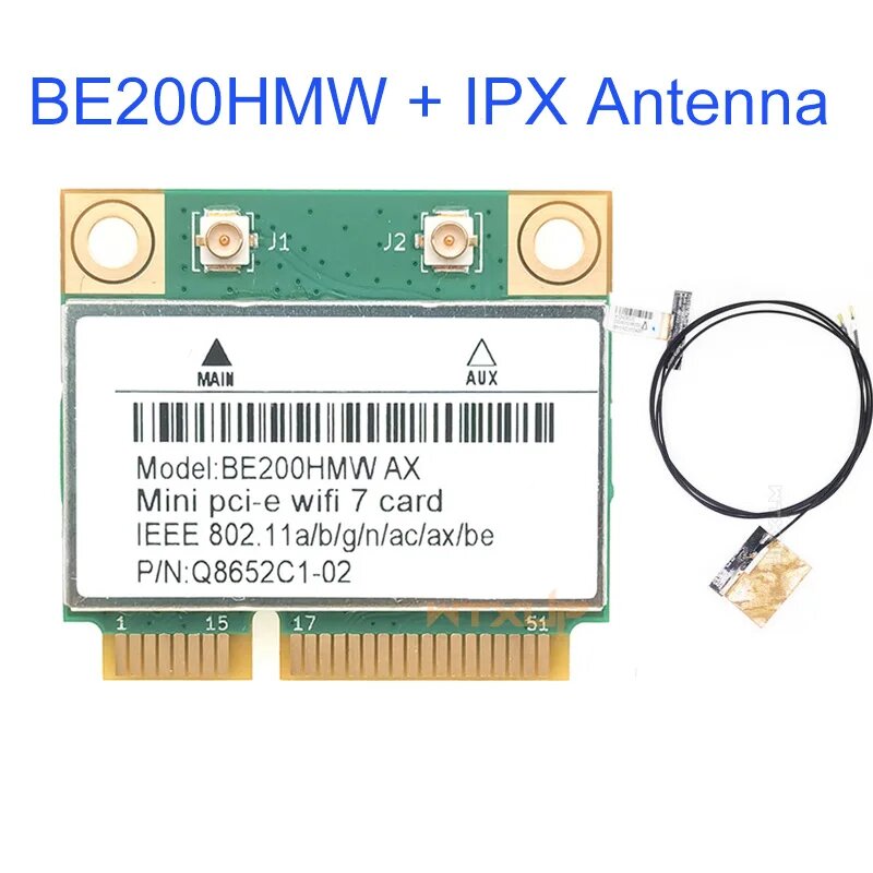 WTXUP BE200HMW сетевая карта Wi-Fi 7 Bluetooth 5.4 BE200HMW IPX