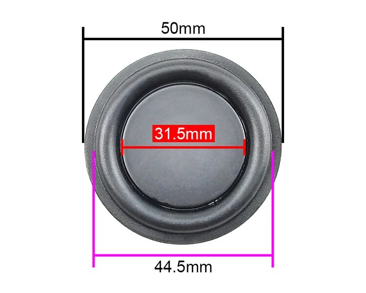 GHXAMP Пассивный басовый радиатор из железа и резины 2 шт. 50MM