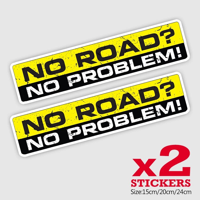 Наклейки "No Road? No Problem!" 2 шт, 24 см
