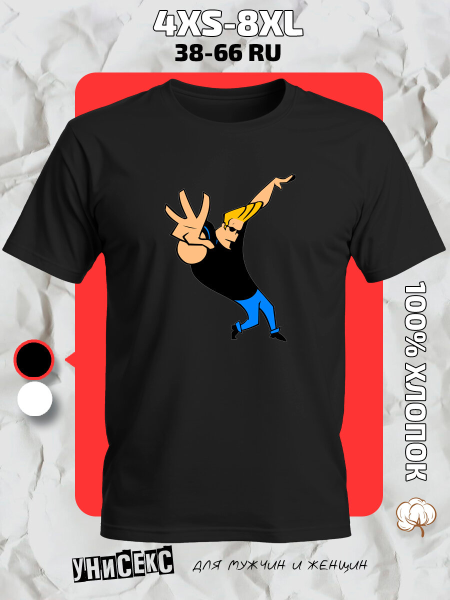 Футболка с принтом Джонни браво Johnny bravo