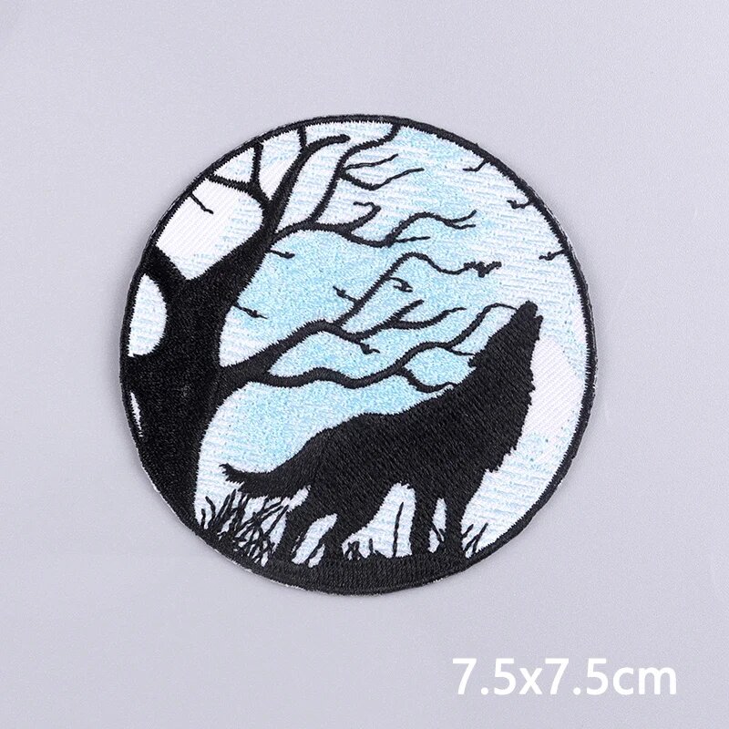 Вышитые нашивки животные горы pulaqi Черный, PE8110CT